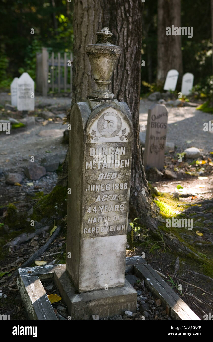 USA, ALASKA, Southeast Alaska, SKAGWAY: Gold Rush Cemetery / Monuments ...