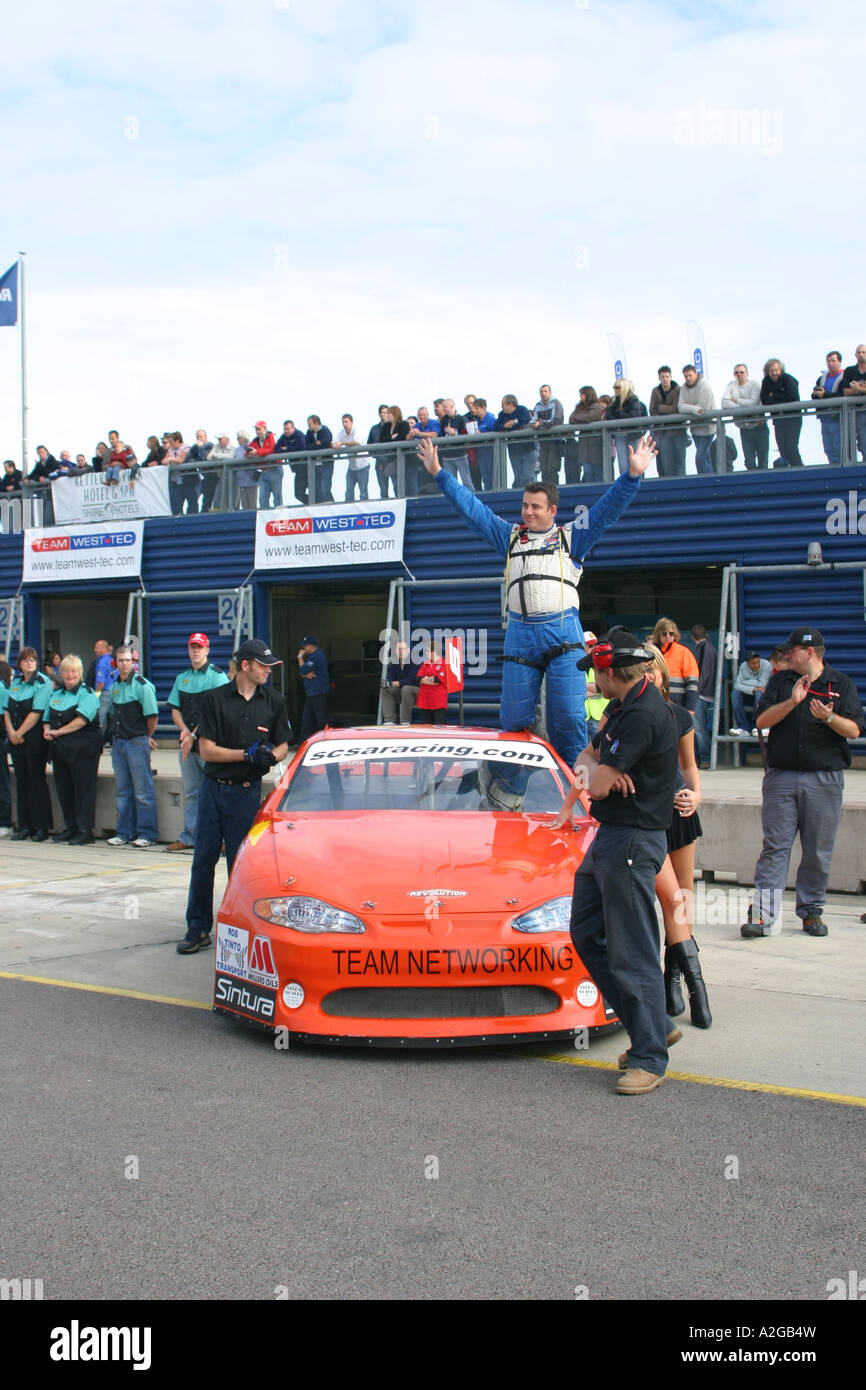 Driver introduction before start of race Stock Photo - Alamy