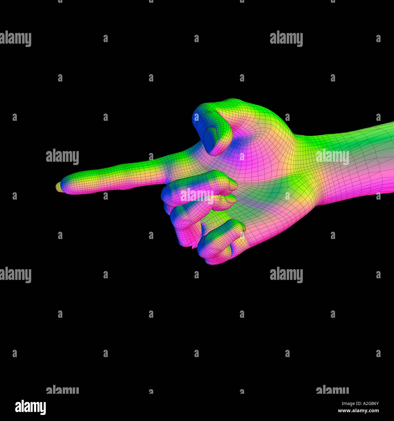 Model Hand Pointing Stock Photo - Alamy