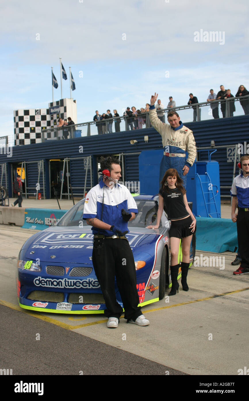Driver introduction before start of race Stock Photo - Alamy