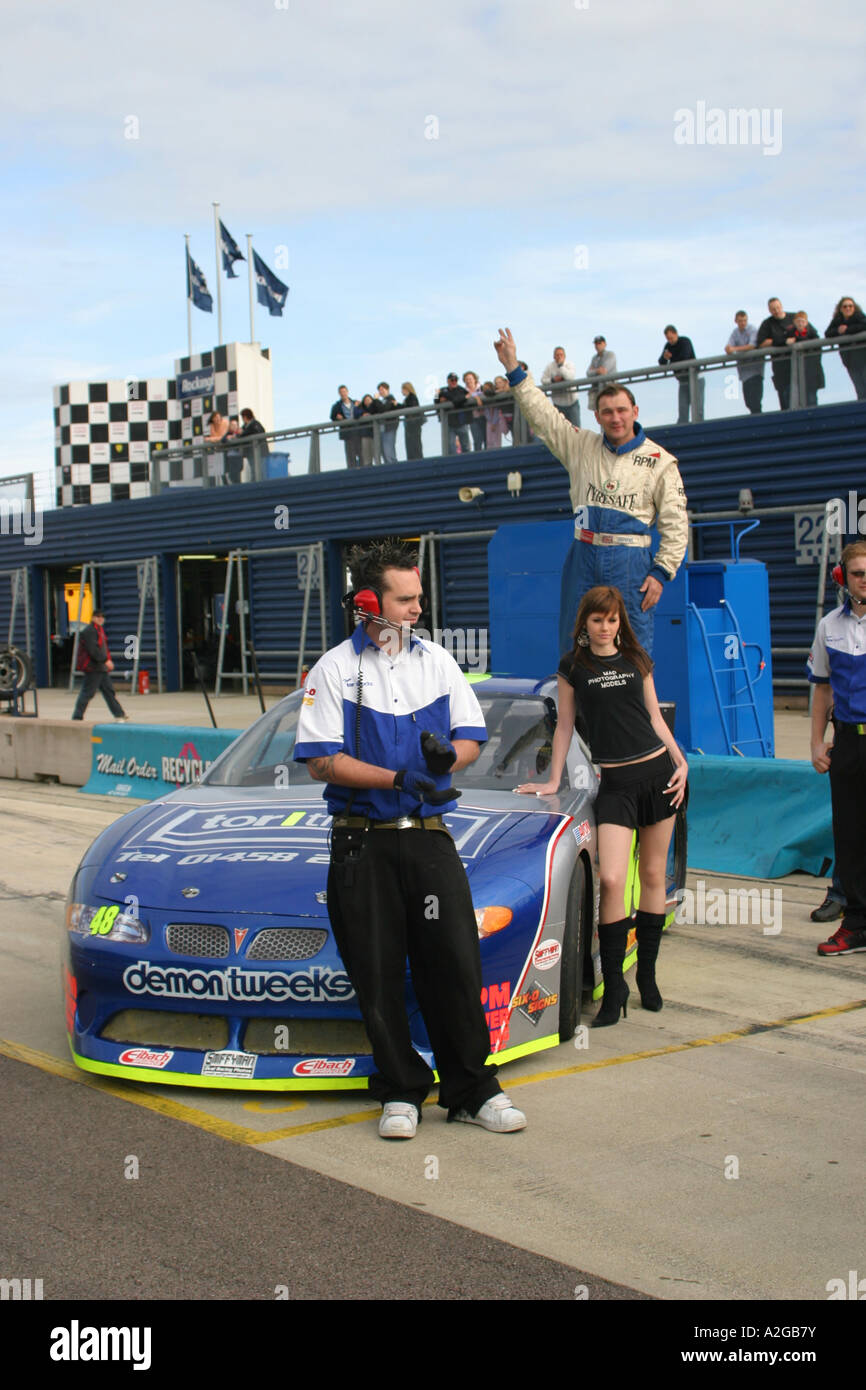 Driver introduction before start of race Stock Photo - Alamy