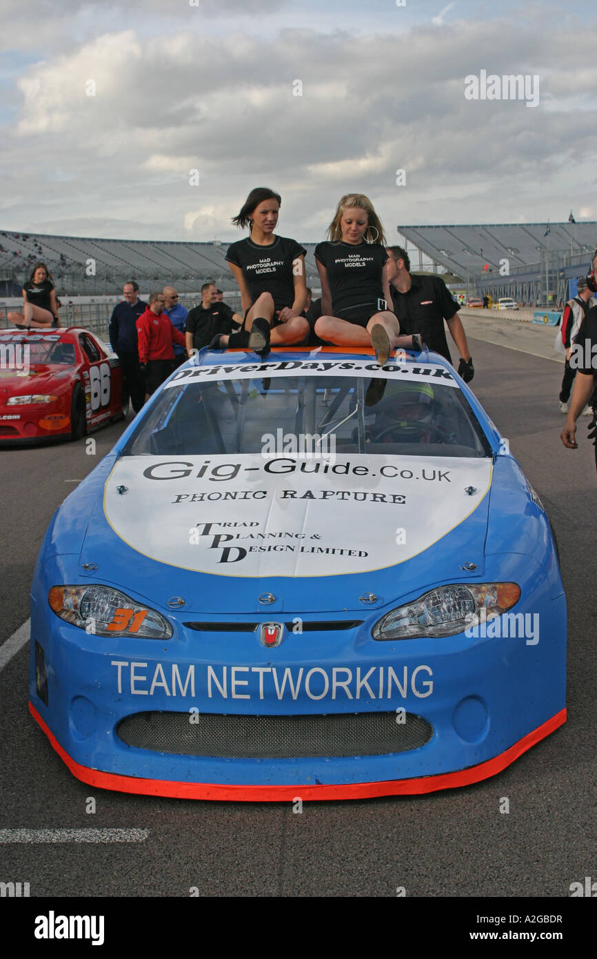 V8 Nascar type car in pit lane Stock Photo - Alamy