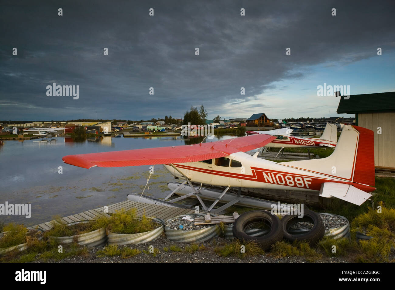 USA, ALASKA, ANCHORAGE: Lake Hood Air Harbor World's Busiest Float ...