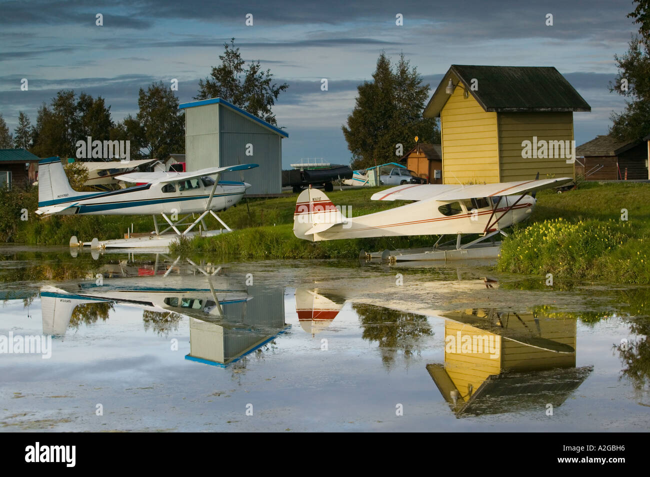 USA, ALASKA, ANCHORAGE: Lake Hood Air Harbor World's Busiest Float ...