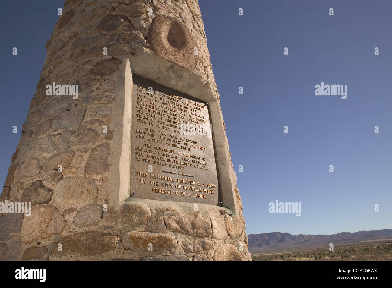Geronimo surrender monument arizona hi-res stock photography and images ...