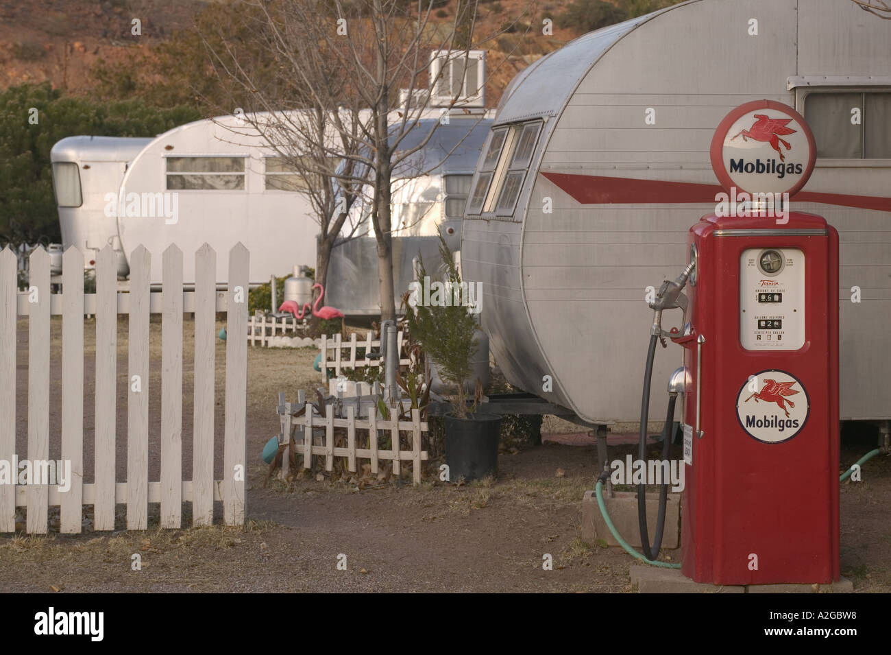 USA, Arizona, Bisbee: Shady Dell Motel, All Vintage Car Trailer Motel ...