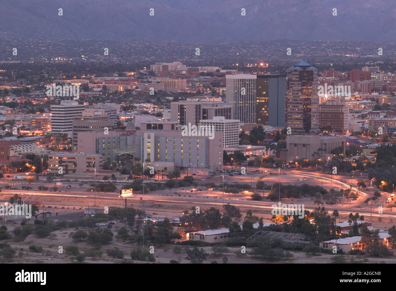 City tucson arizona skyline dusk hi-res stock photography and images ...