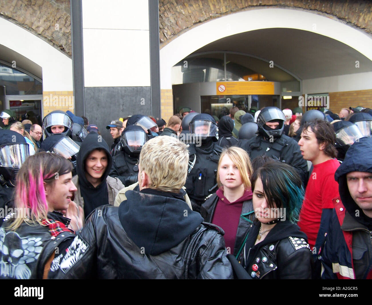 Police in riot gear, Berlin, Germany Stock Photo - Alamy