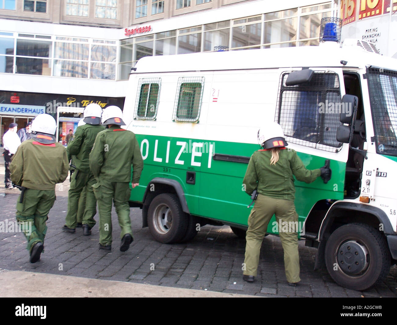 Police in riot gear, Berlin, Germany Stock Photo - Alamy