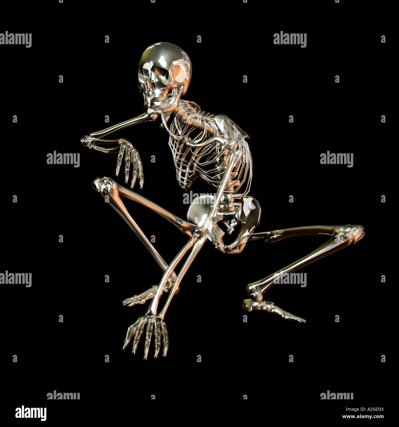 Crouching skeleton hi-res stock photography and images - Alamy