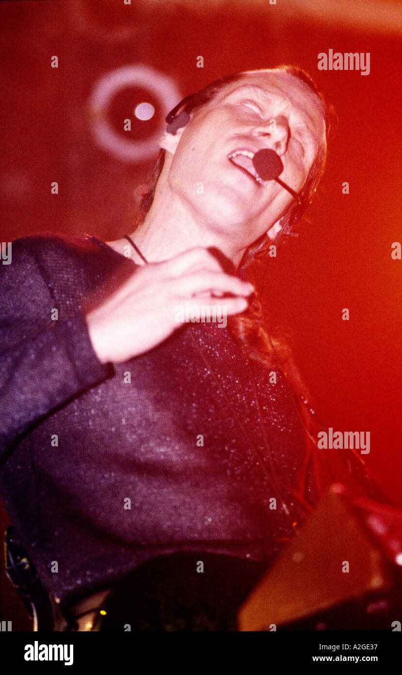 The Shamen vocalist, Colin Angus, live on stage at Reading Festival ...