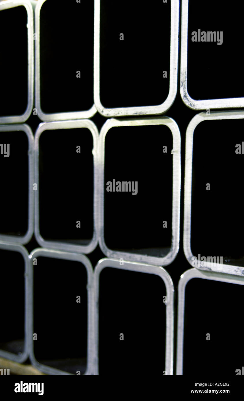 Rows of steel tubing Stock Photo - Alamy