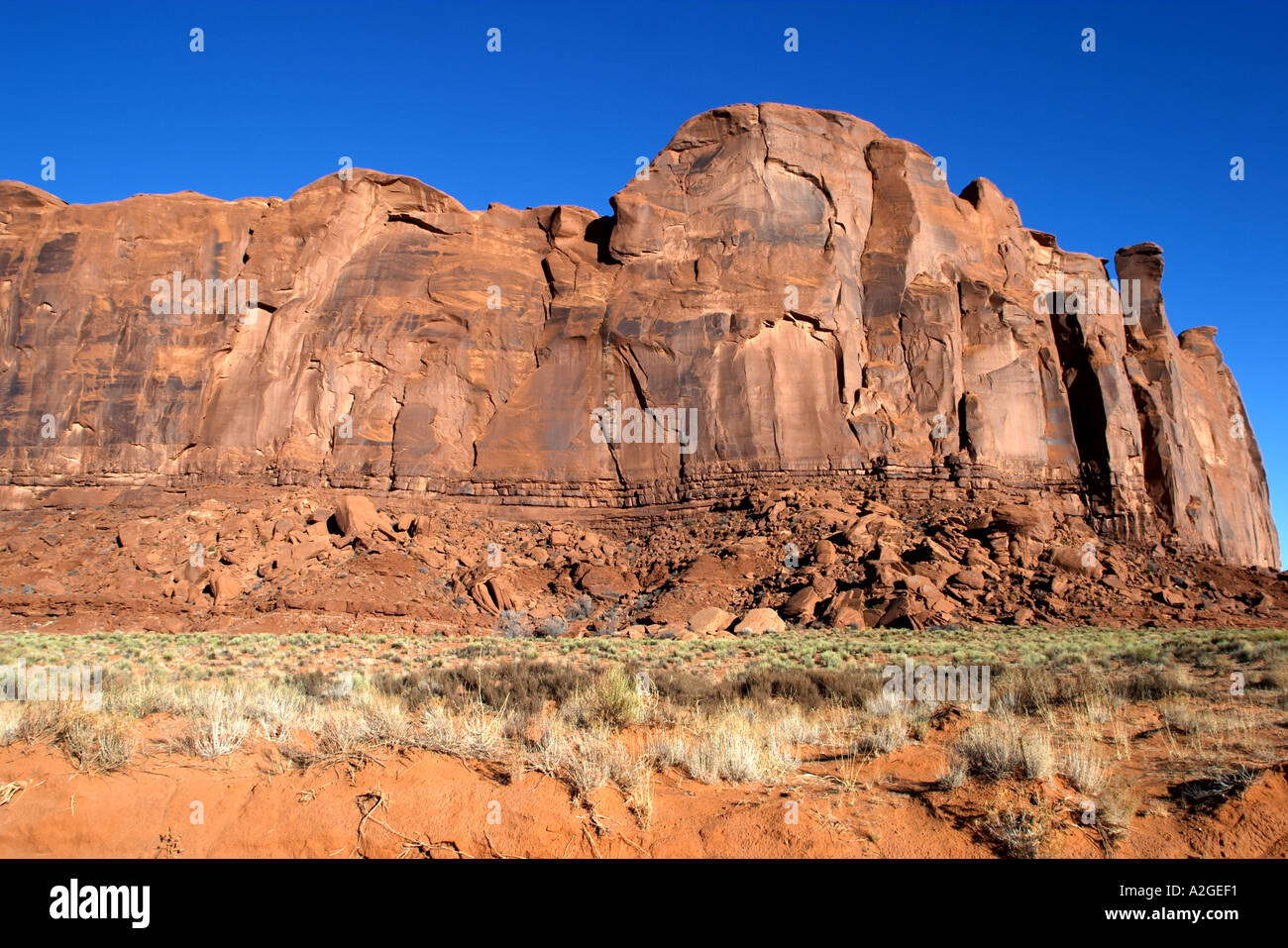 Rain God Mesa in Monument Valley USA (Note Face in rock Stock Photo - Alamy