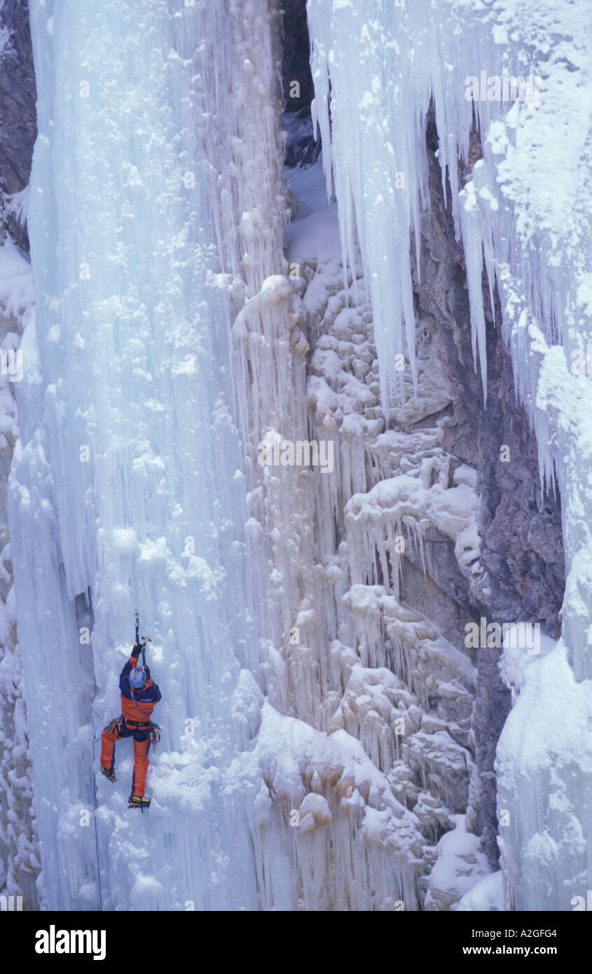 North America, USA, Colorado, Ouray, Ice climbing (MR Stock Photo - Alamy