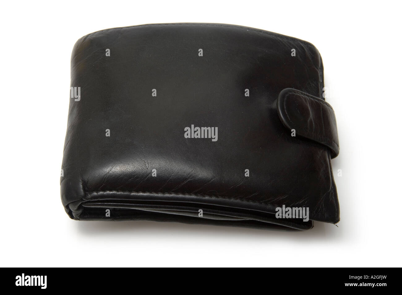 Black leather wallet isolated on a white studio background Stock Photo ...