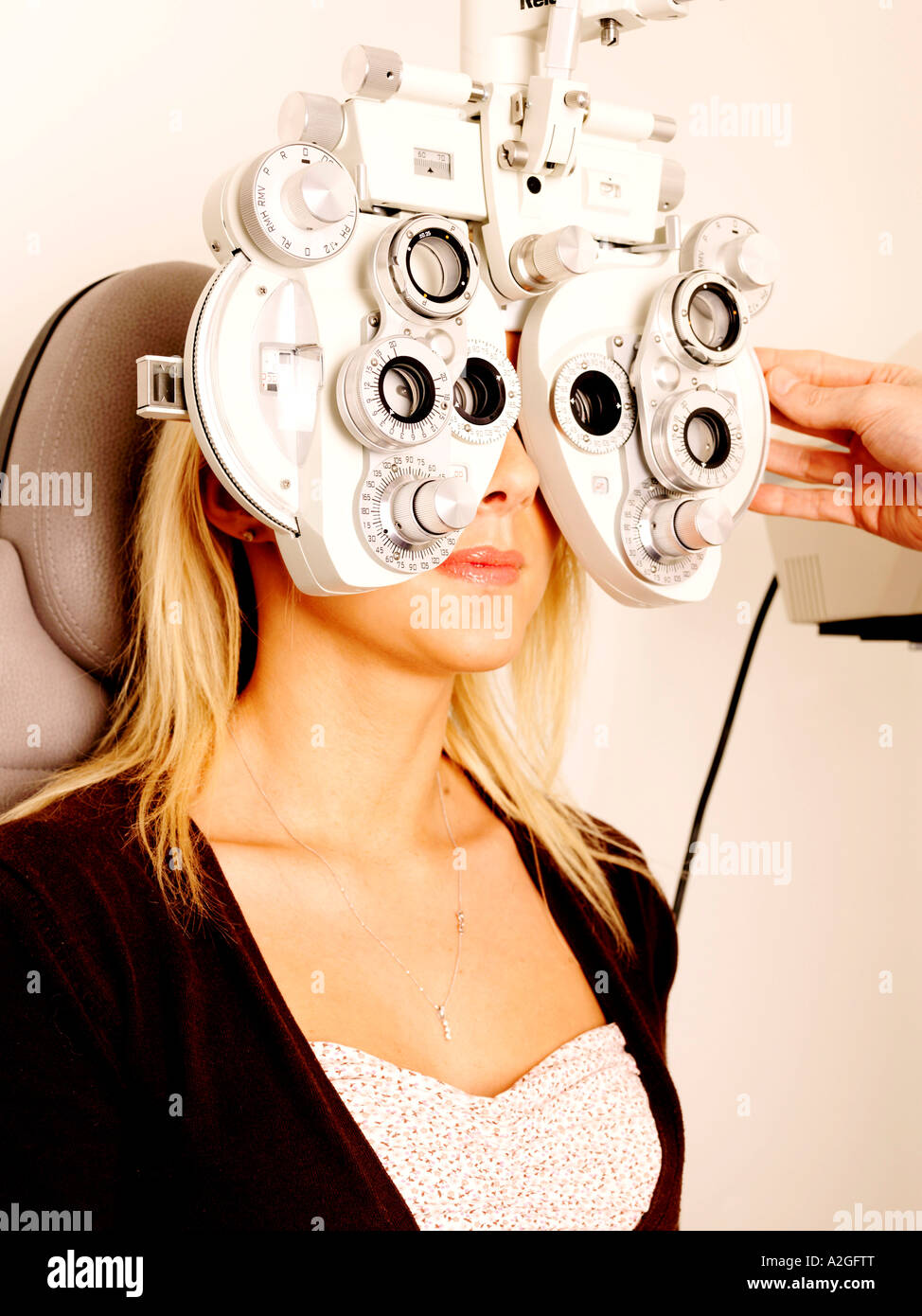 Eye Test Model Released Stock Photo - Alamy