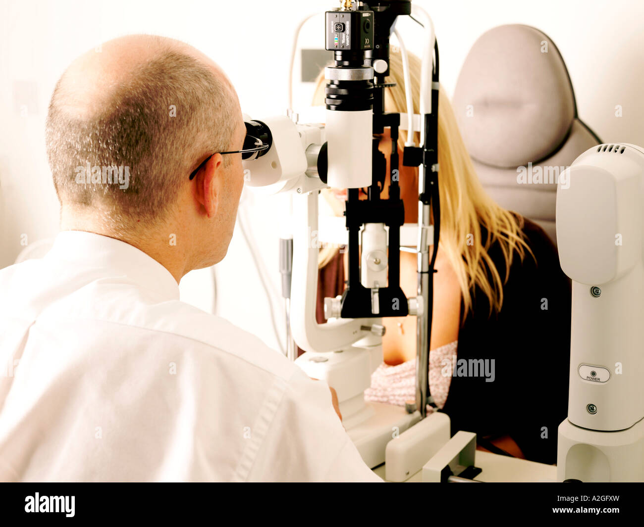 Eye Test Models Released Stock Photo - Alamy