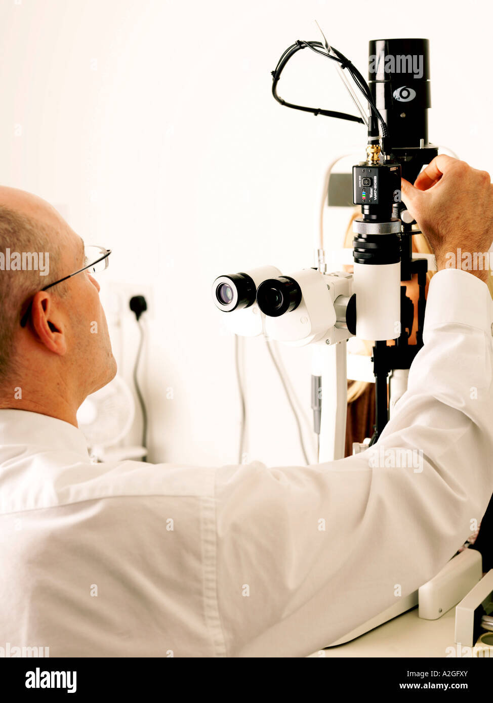 Eye Test Models Released Stock Photo - Alamy
