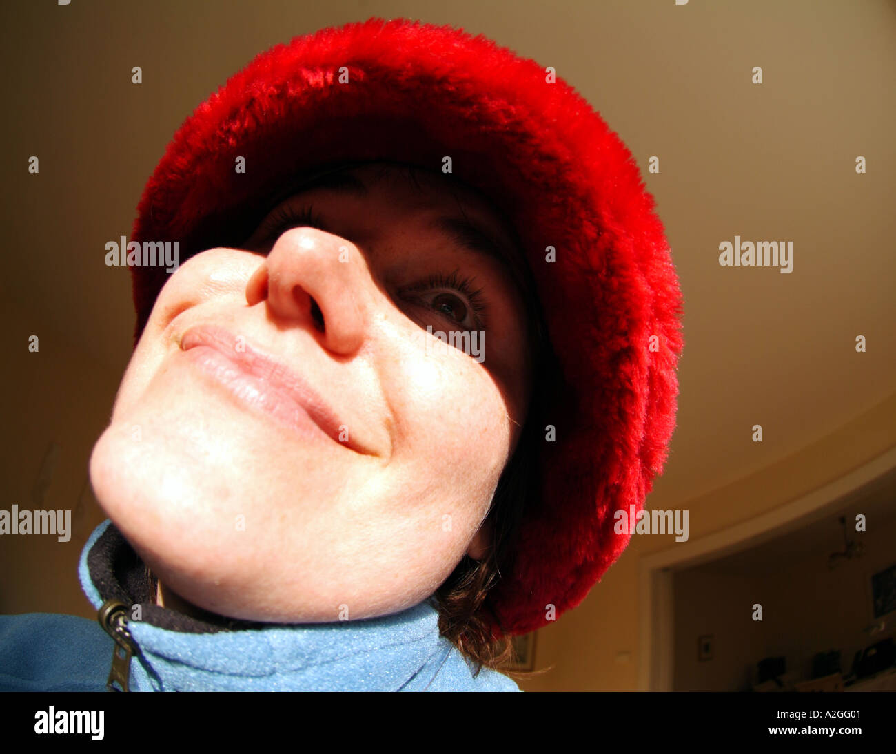 crazy female face Stock Photo - Alamy