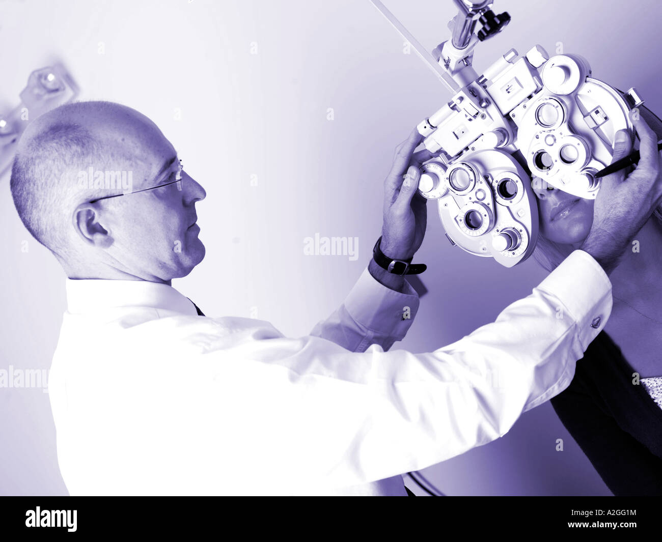 Eye Test Models Released Stock Photo - Alamy