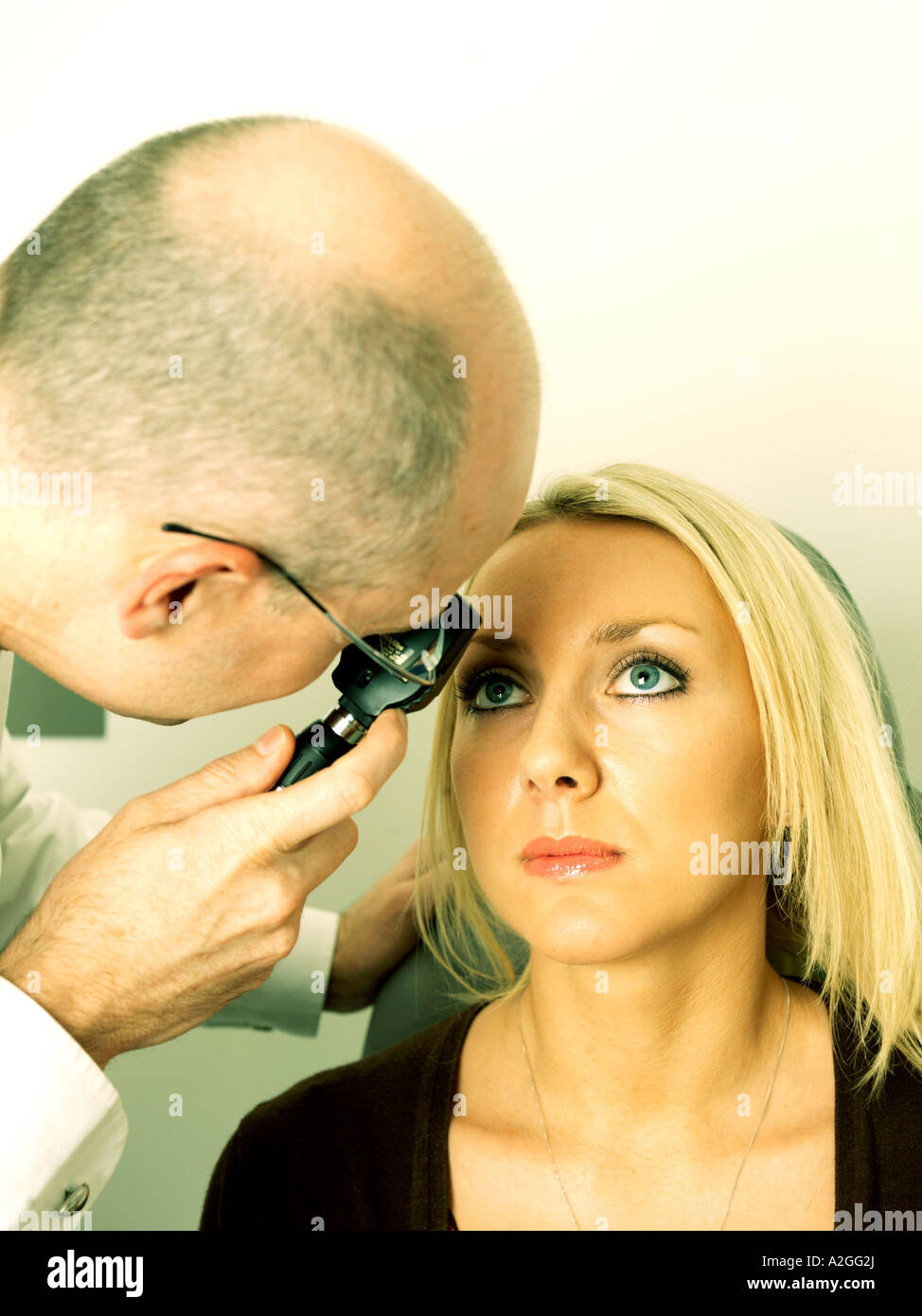 Eye Test Models Released Stock Photo - Alamy