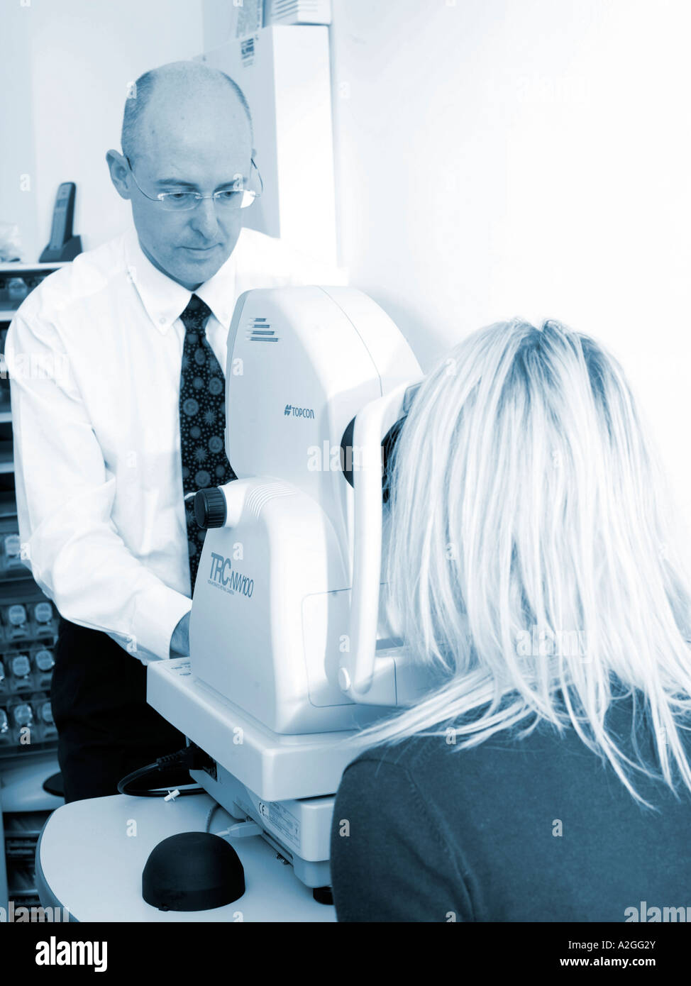 Eye Test Models Released Stock Photo - Alamy