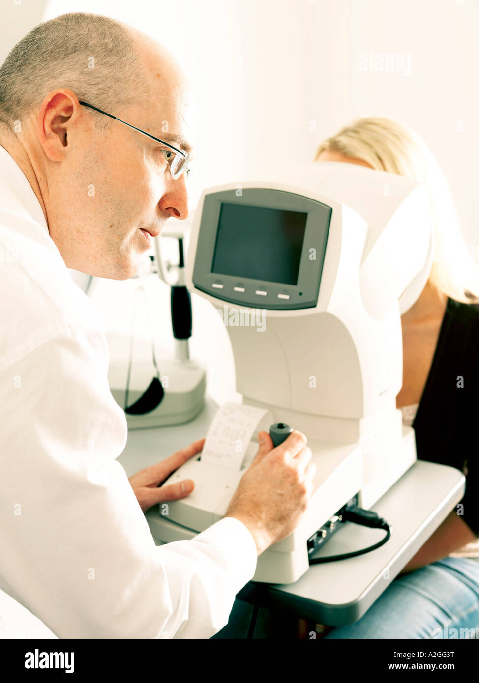 Eye Test Models Released Stock Photo - Alamy