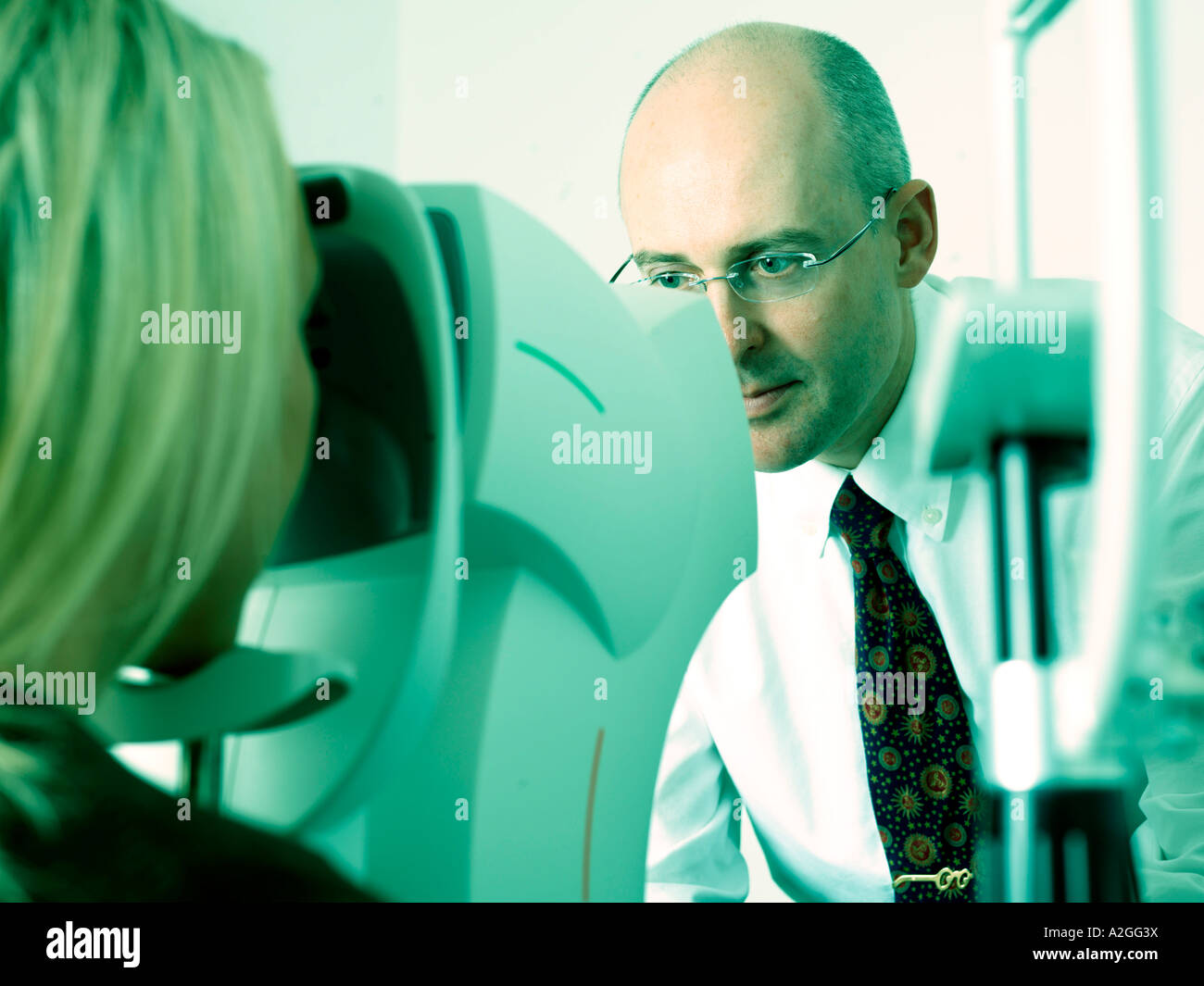 Eye Test Models Released Stock Photo - Alamy