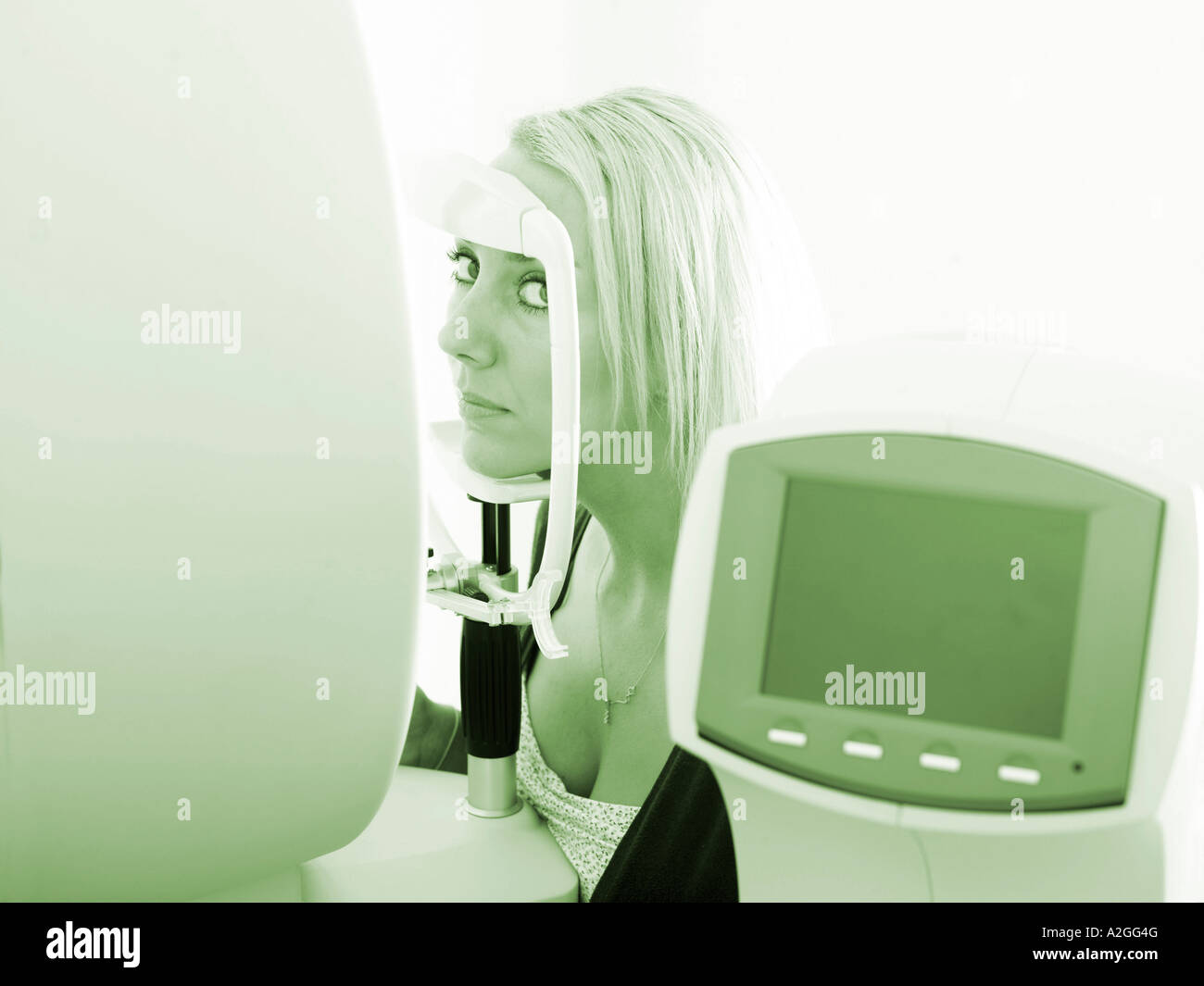 Eye Test Model Released Stock Photo - Alamy