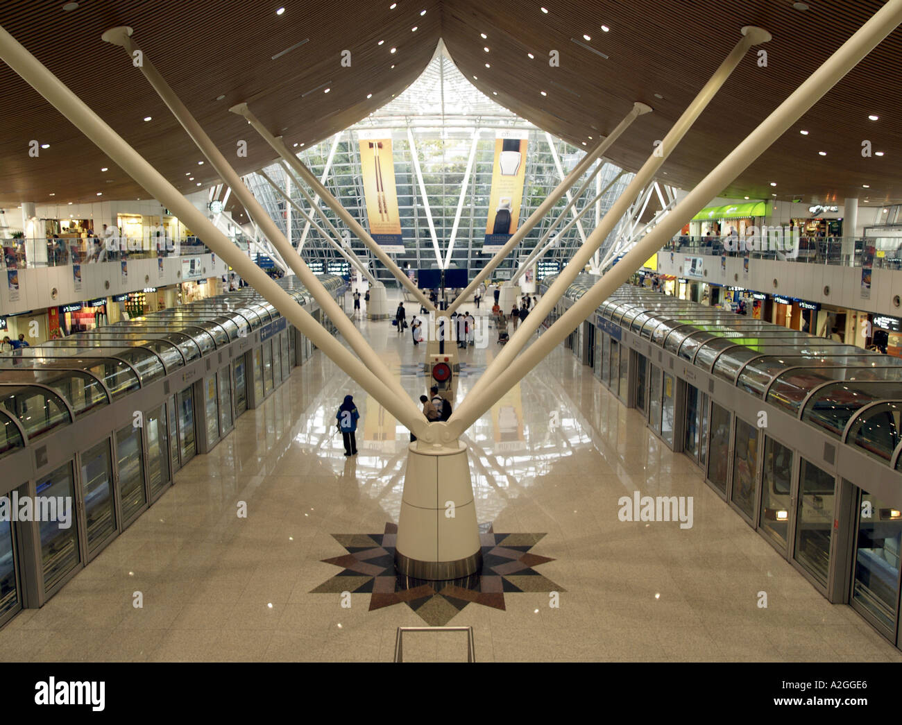 KUALA LUMPUR INTERNATIONAL AIRPORT KLIA MALAYSIA DEPARTURE HALL FOR ...