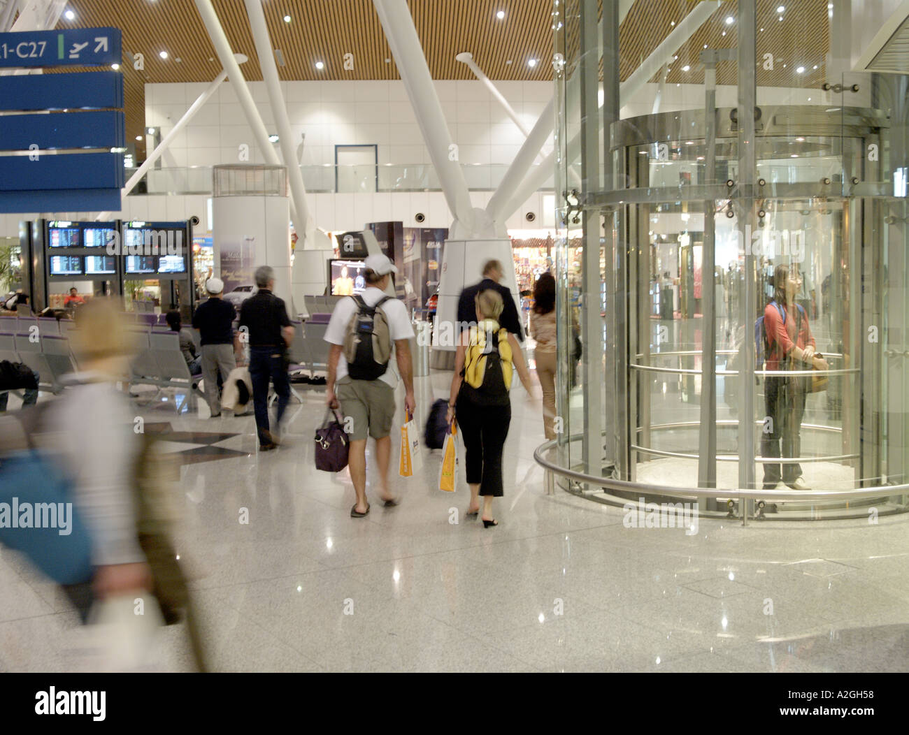 KUALA LUMPUR INTERNATIONAL AIRPORT KLIA MALAYSIA DEPARTURE HALL FOR ...