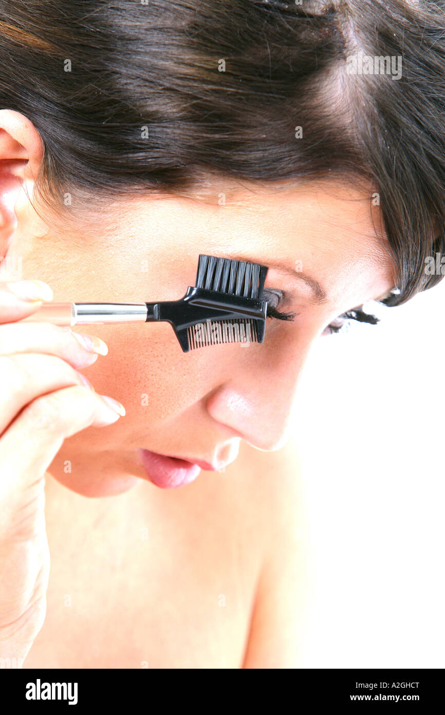 Young Woman Shaping Eyebrows Model Released Stock Photo - Alamy