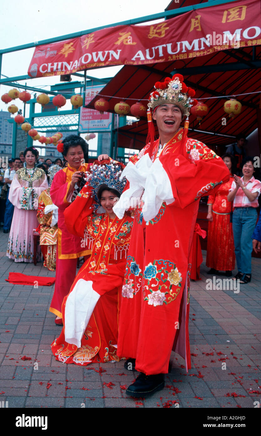 North America, USA, IL, Chicago. Chinese Autumn Moon Festival ...