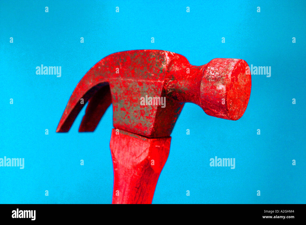 red claw hammer vivid colours Stock Photo - Alamy