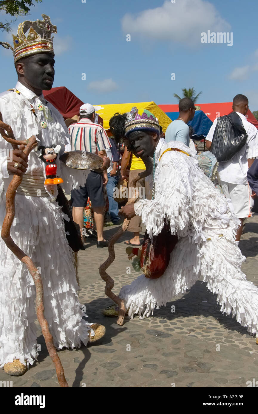 Congo culture men dressed as angels pose for the camera at the bi ...