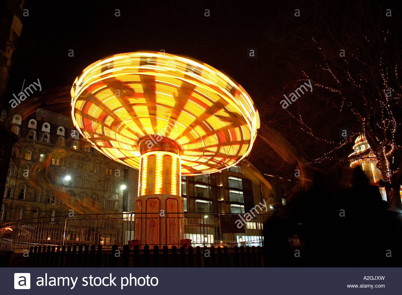Fairground carousel, Princes Street gardens Edinburgh, SCOTLAND Stock ...