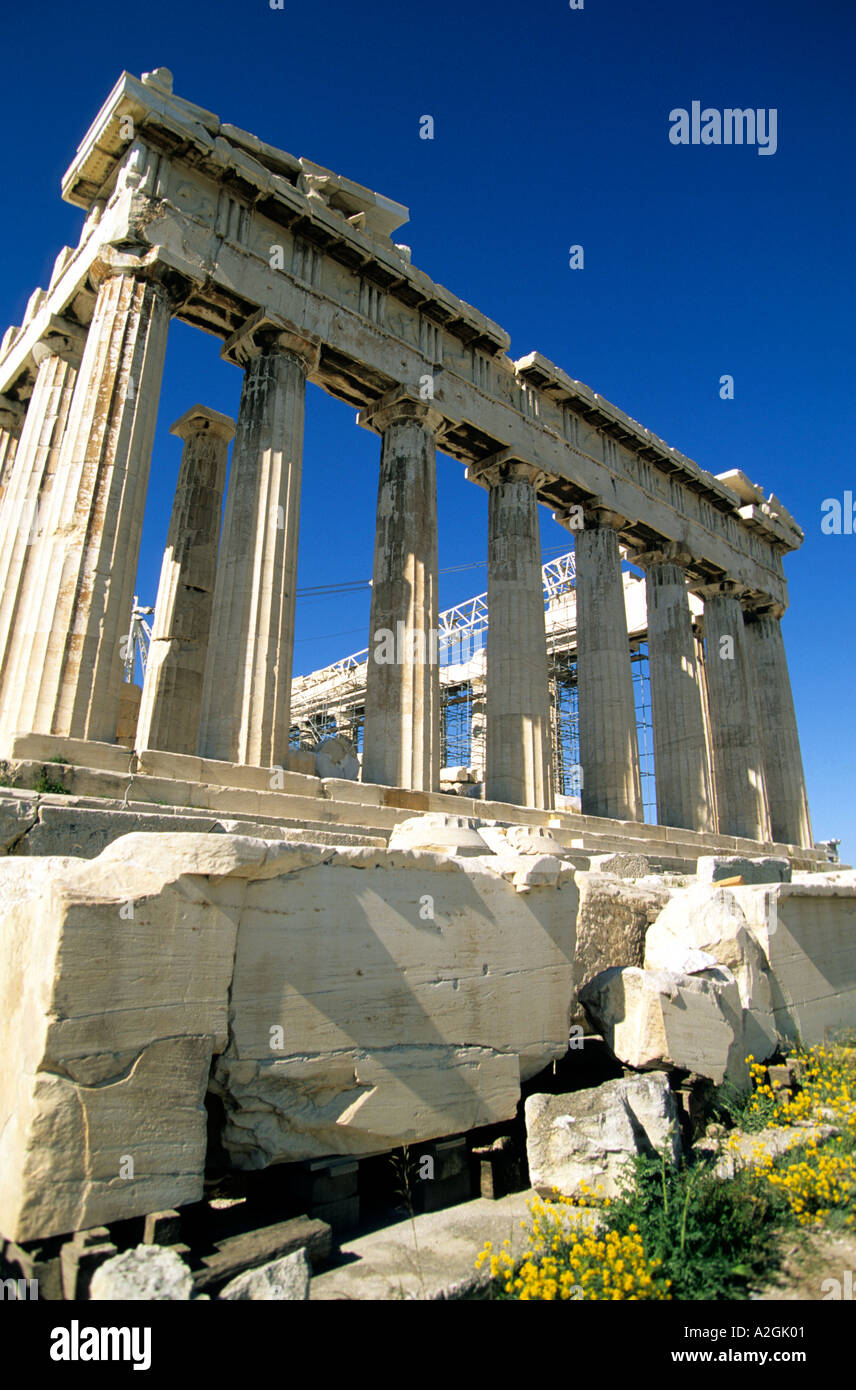 greece athens view of parthenon Stock Photo - Alamy