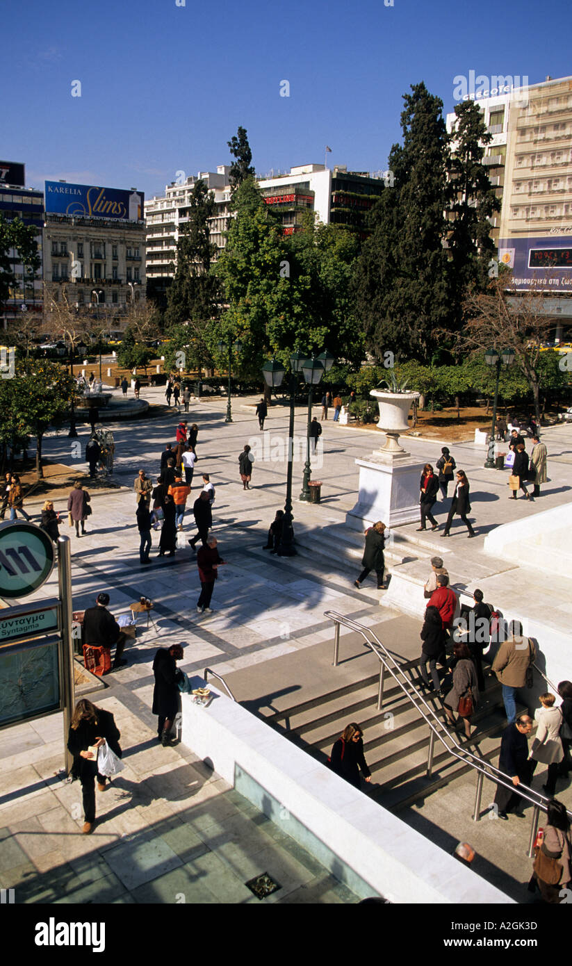 Athens subway entrance hi-res stock photography and images - Alamy