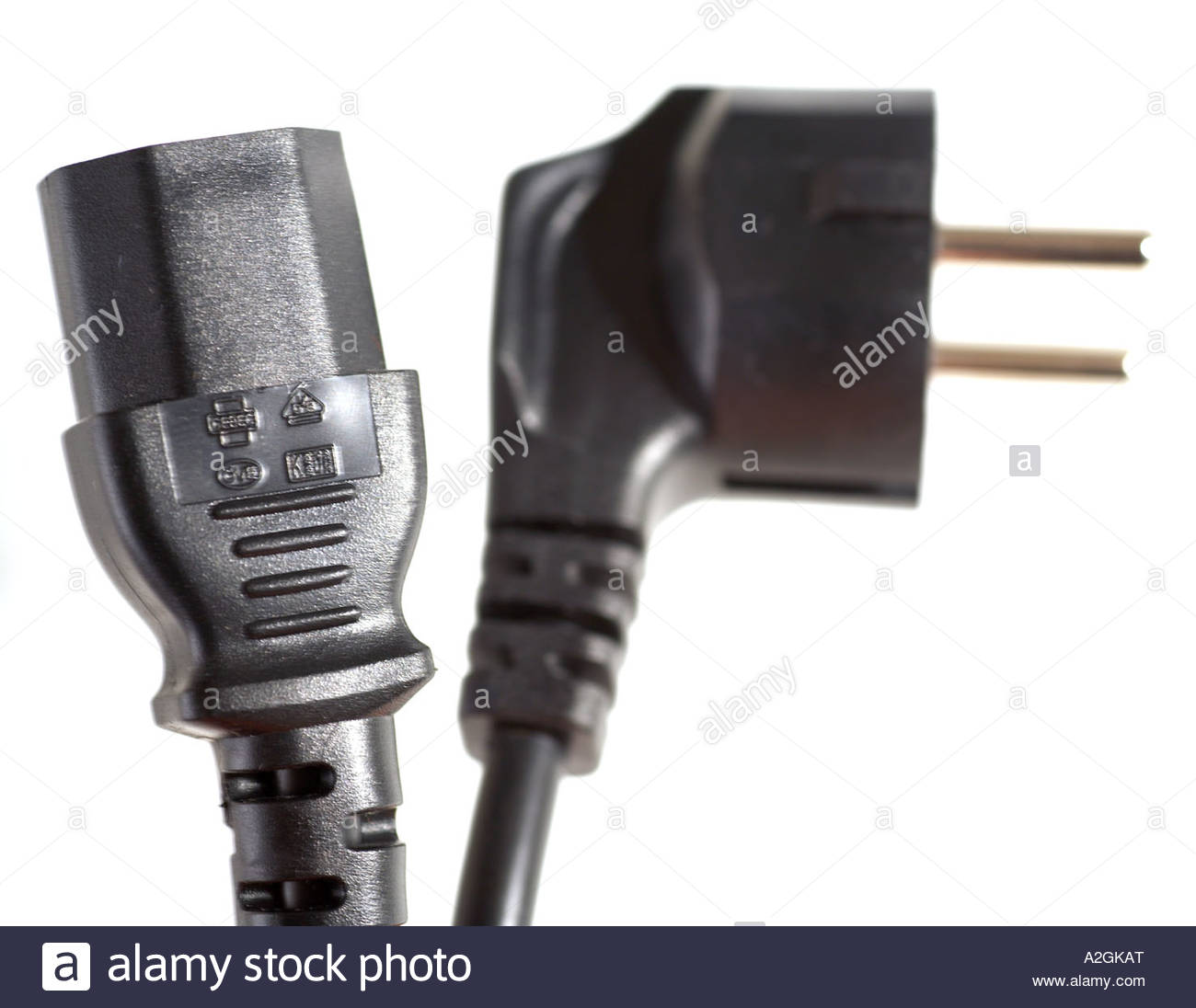 Black power adapter two Cut Out Stock Images & Pictures - Alamy