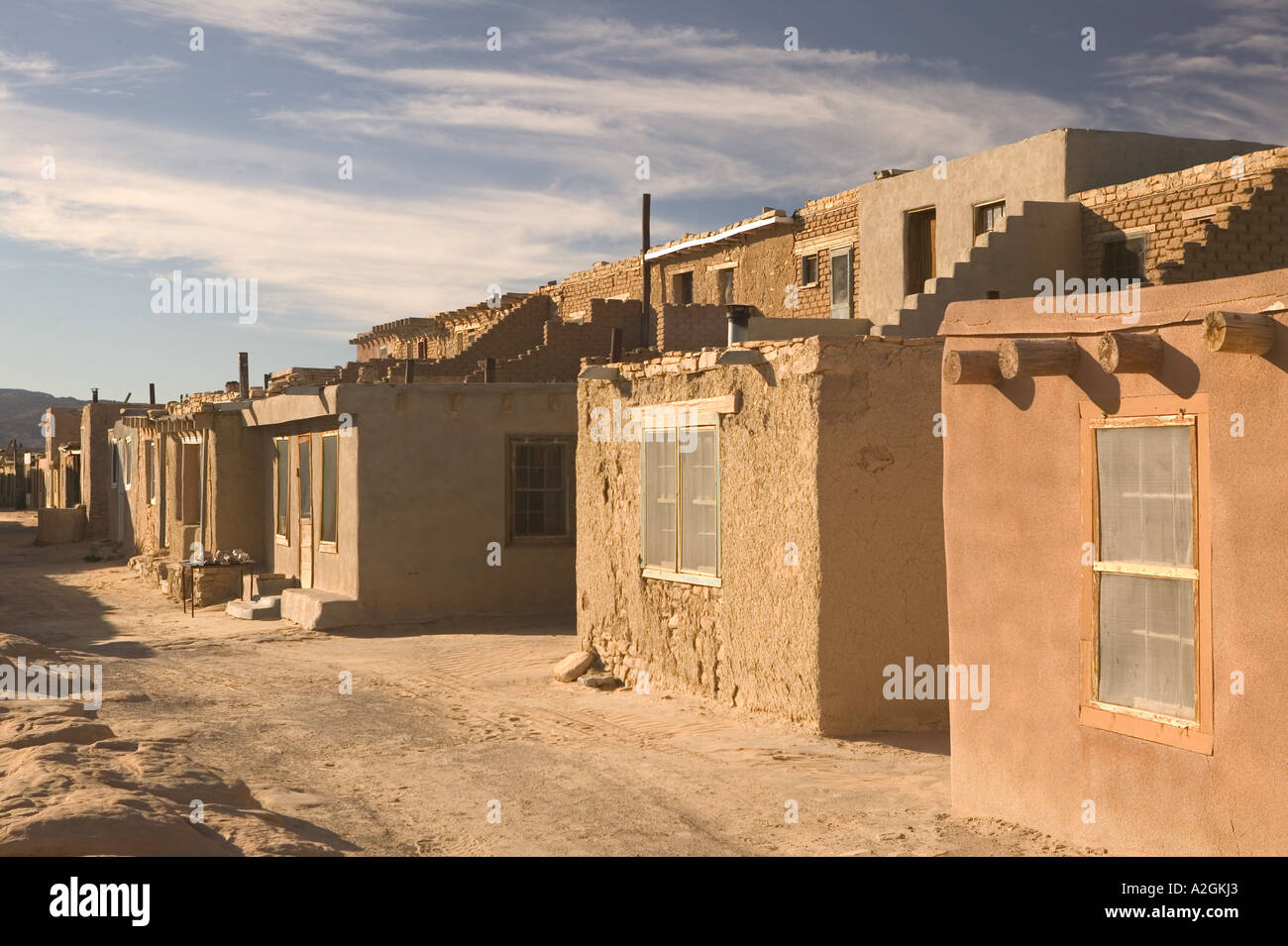 USA, New Mexico, Acoma Pueblo: Acoma Pueblo / Sky City, Pueblo Building ...