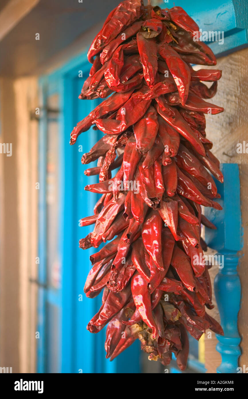 USA, New Mexico, Albuquerque: Old Town Albuquerque Chili Pepper Ristra ...