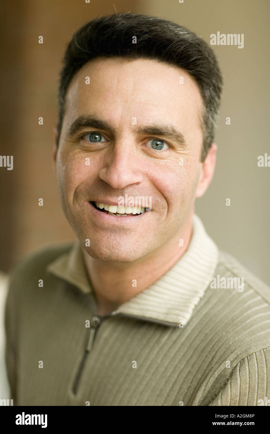 Close up of man smiling Stock Photo - Alamy