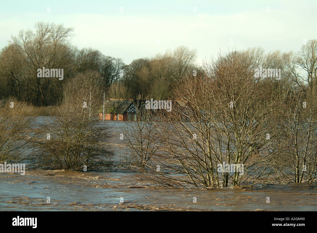 Flooding of the River Eden January 8th 2005 Carlisle Cumbria England ...