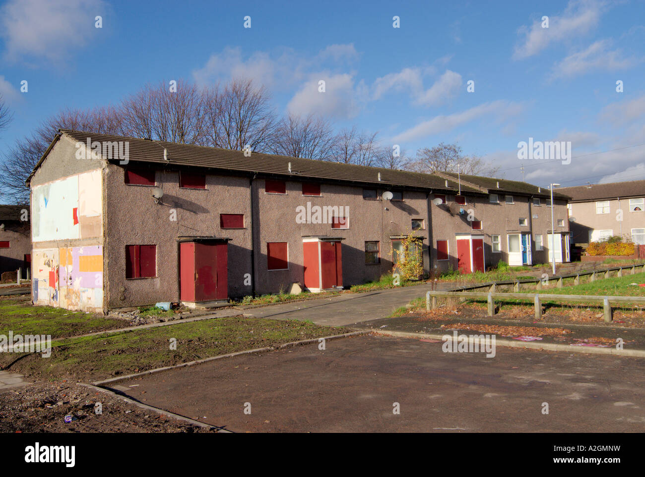 Socially deprived Beswick Estate in Beswick, East Manchester UK ...