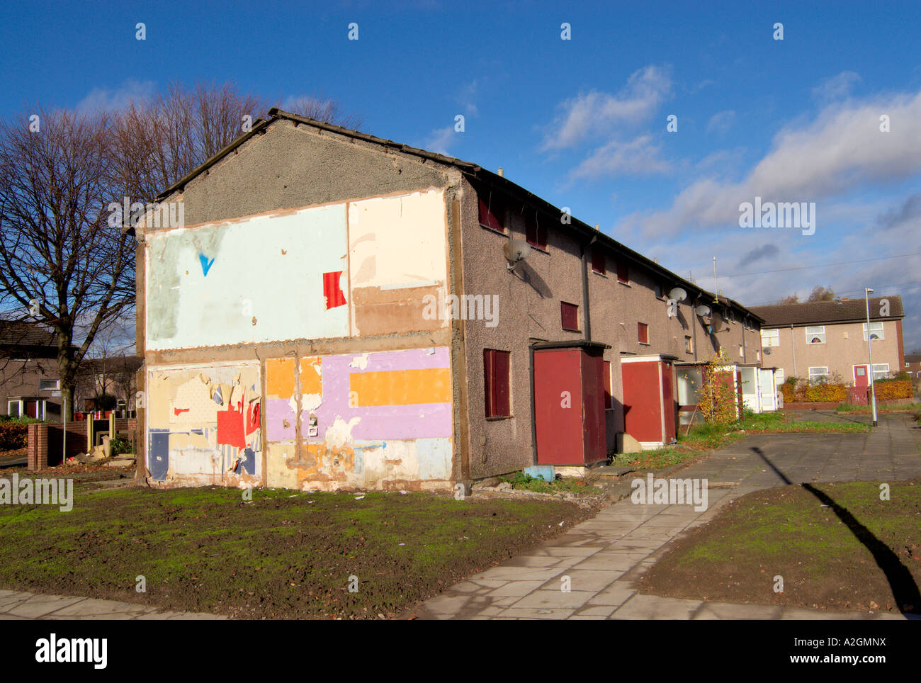 Socially deprived Beswick Estate in Beswick, East Manchester UK ...