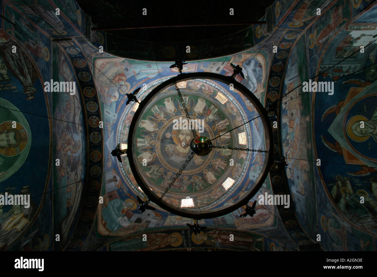 Moraca monastery ceiling Stock Photo - Alamy