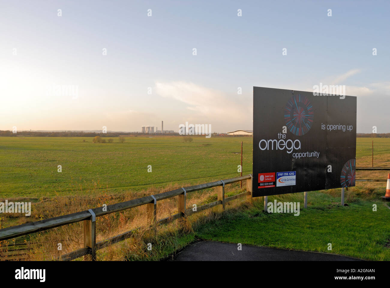 Sign for the proposed Omega development on a Brownfield site in ...