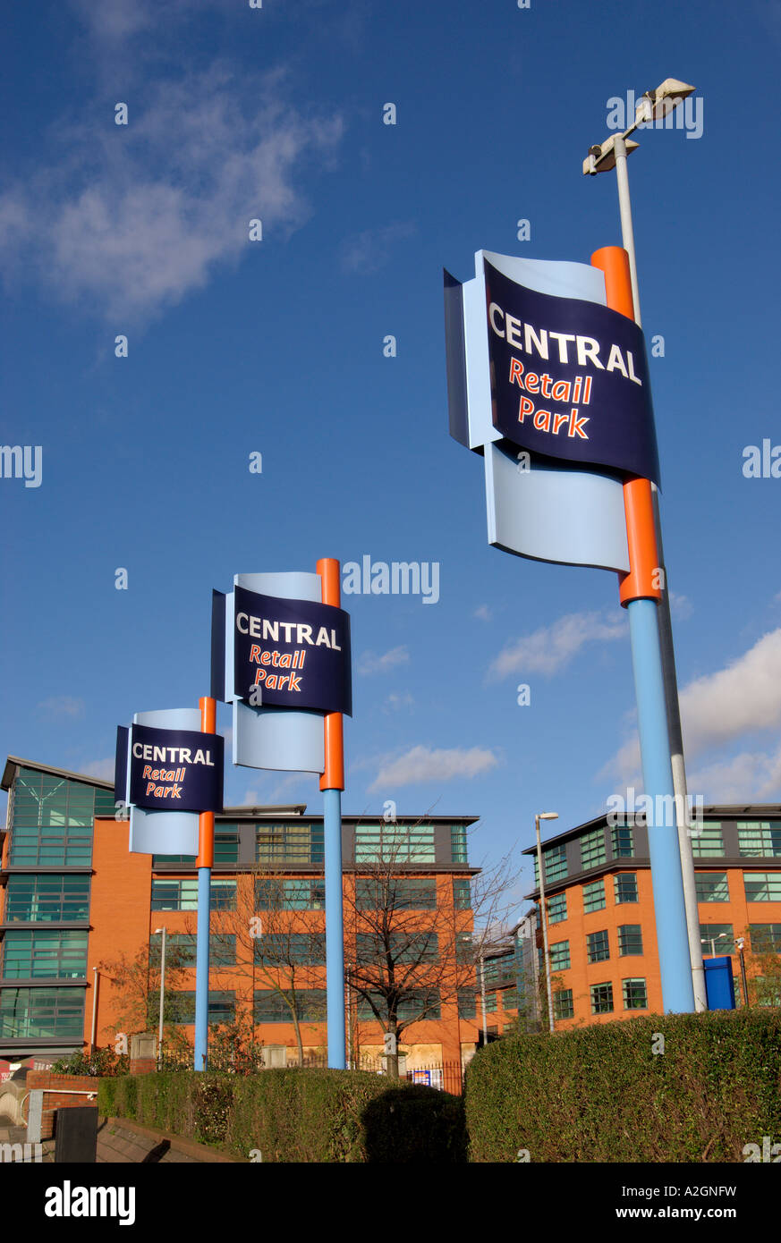 Central Retail Park in Ancoats area Manchester UK Stock Photo - Alamy
