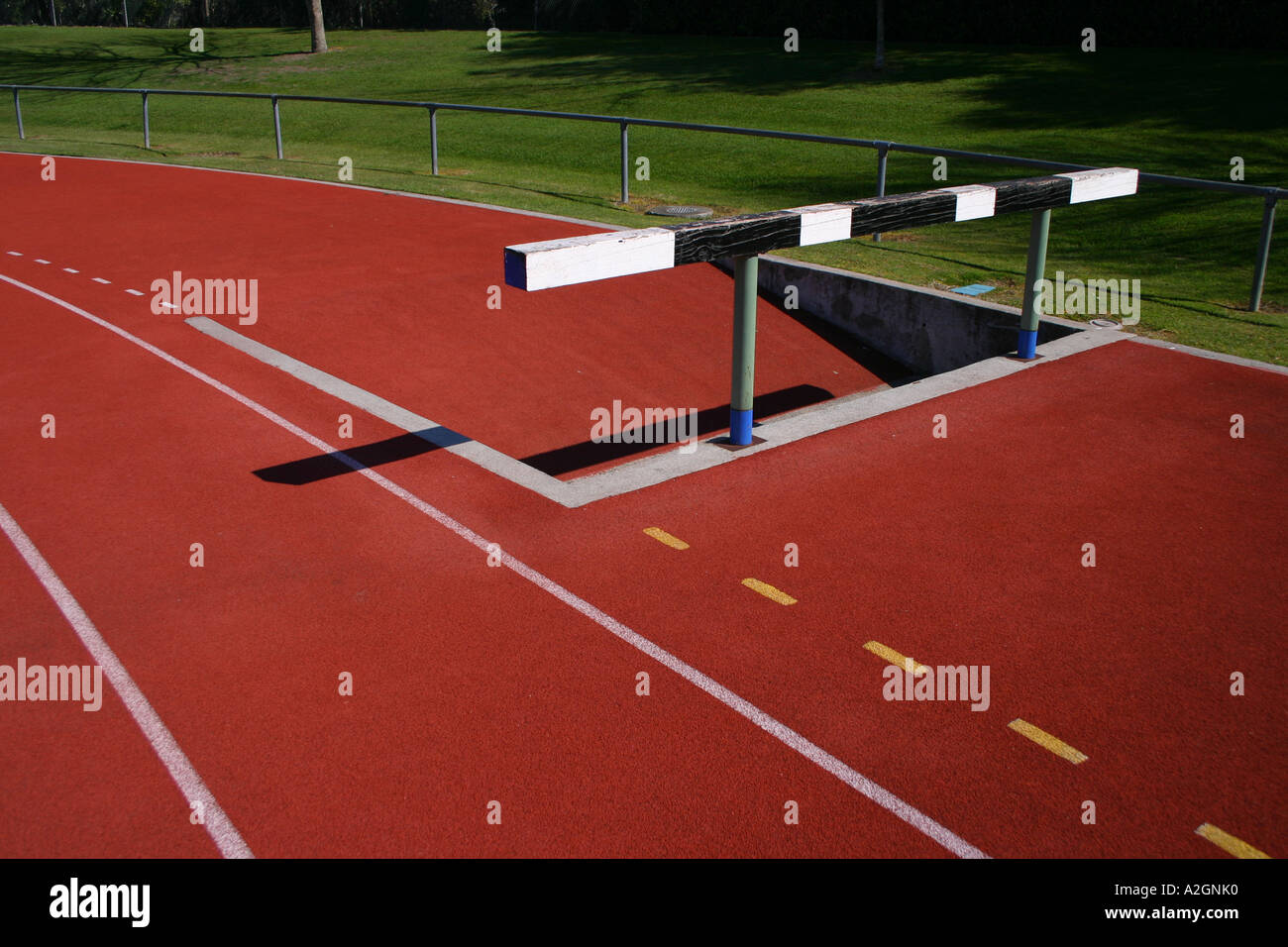 Water jump pit hurdle hi-res stock photography and images - Alamy
