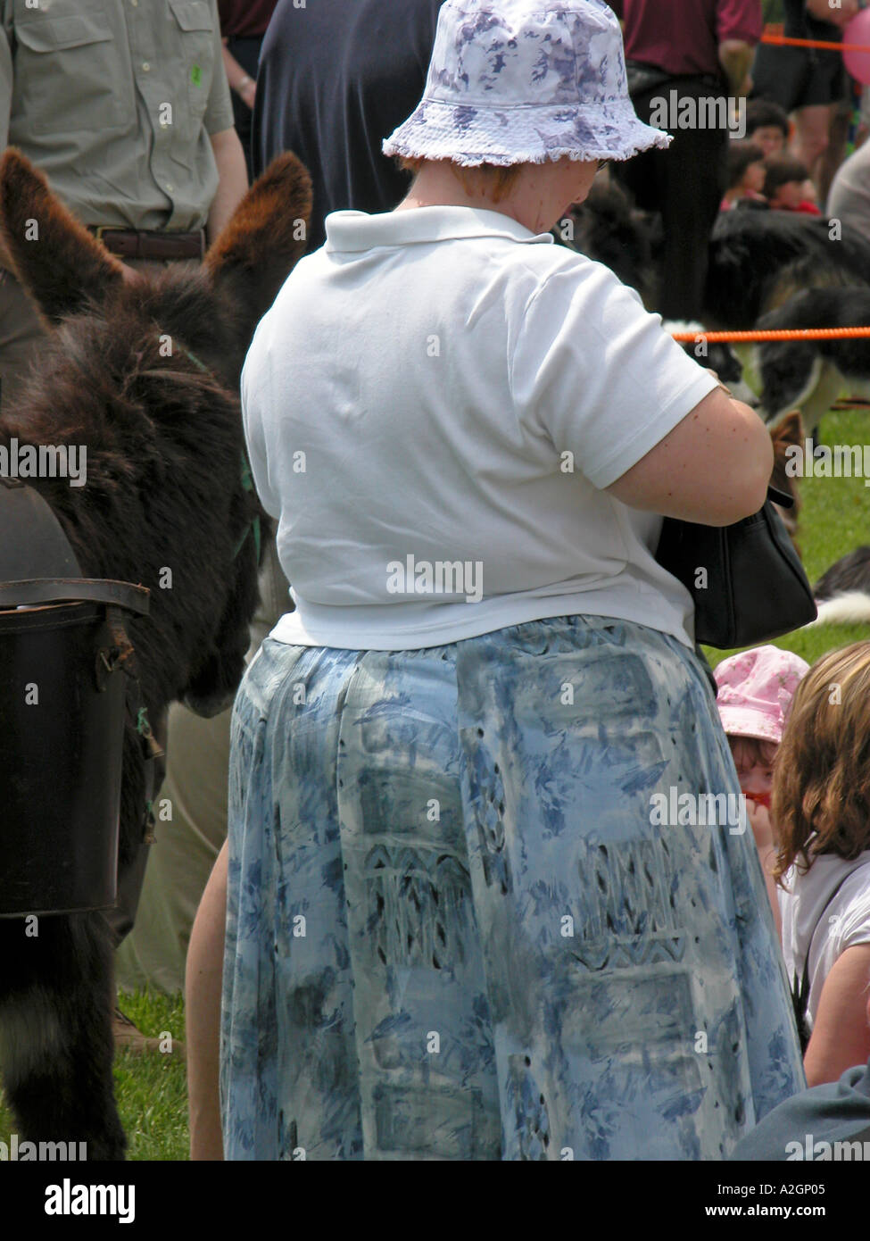 rear view of overweight woman Stock Photo - Alamy